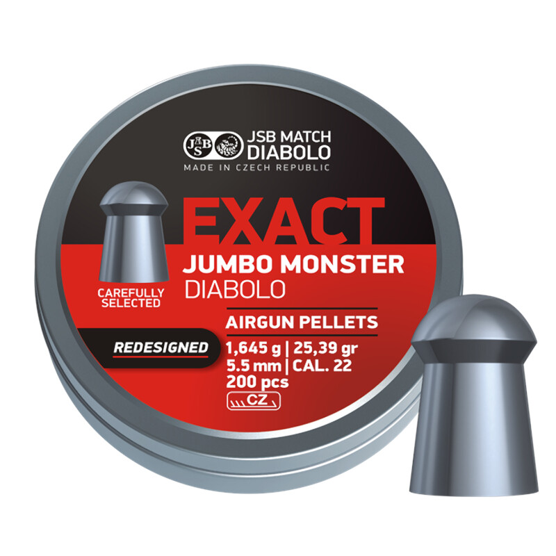 JSB AA Exact Jumbo Monster ReDesigned 5,52mm 200st 25.39/1,645 - Kijker Online